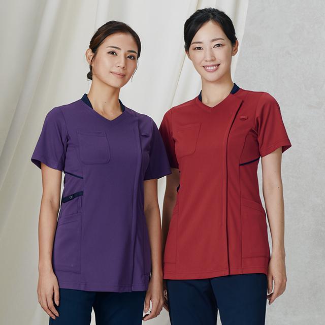 KAZEN 986 カゼン スクラブ 白衣 医療 女性用 ナースウェア 半袖 スマホ用ポケットループ付き動きやすい 工業洗濯可 制菌加工 透け防止 : 白衣ネット ヤフー店 - 通販 ...