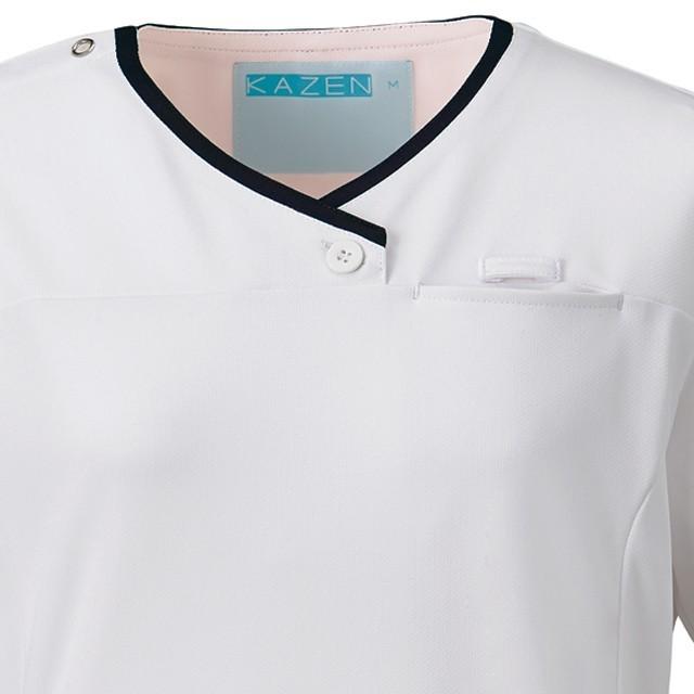 KAZEN 992 カゼン スクラブ 白衣 医療 女性用 ナースウェア 半袖 工業洗濯可 制菌加工 透け防止 吸汗 制電 ストレッチ Vネック : 白衣ネット ヤフー店 - 通販 ...