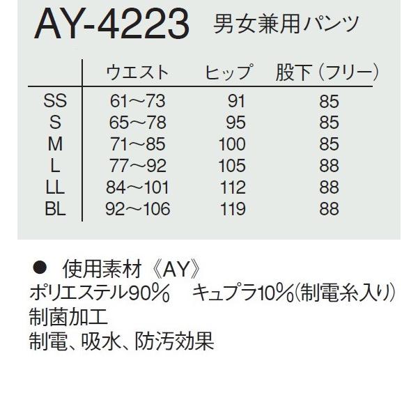 ナガイレーベン AY4223 ナースウェア パンツ 男女兼用 ストレート プロファンクション ノータック ウエストゴム 紐付き 前ファスナー : 白衣ネット ヤフー店 - 通販 - Yahoo ...