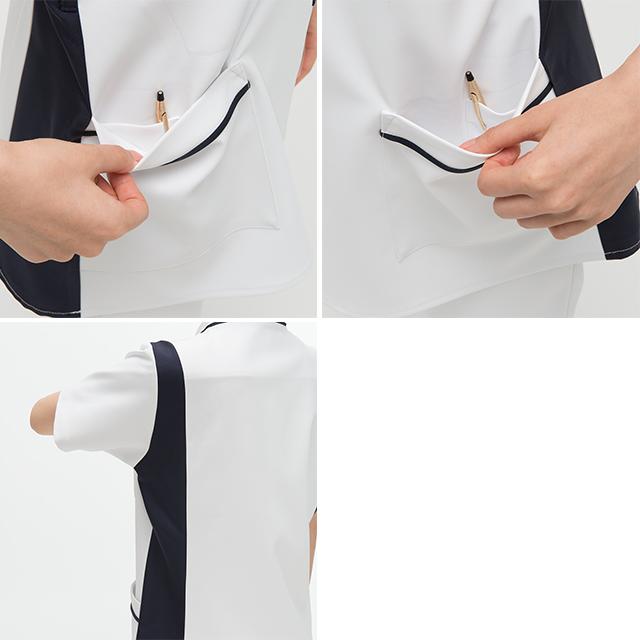 ナガイレーベン スクラブ FT4492 白衣 医療 男女兼用 ナースウェア 半袖 ストレッチ PHSポケット ループ付き ポリエステル100％ : 白衣ネット ヤフー店 - 通販 ...