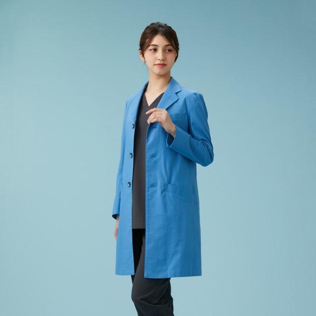 KAZEN KZN115 カゼン ドクターウェア ユーティリティコート 男女兼用 工業洗濯可 制菌加工 透け防止 制電 ストレッチ 防汚 タブレットポケット PHSポケット : 白衣ネット ...