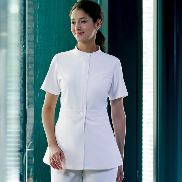 KAZEN KZN310 カゼン 白衣 ナースウェア ジャケット 女性用 半袖 工業洗濯可 制菌加工 透け防止 吸汗 制電 ストレッチ PHSポケット : 白衣ネット ヤフー店 - 通販 ...