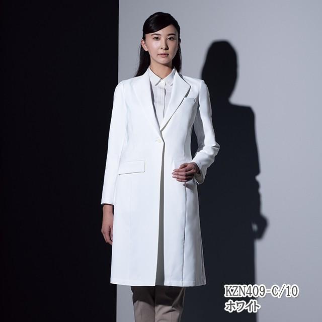 KAZEN KZN409 カゼン 白衣 診察衣 シングルボタン 女性用 長袖 タブレットポケット 制菌加工 透け防止 吸汗 制電 ストレッチ : 白衣ネット ヤフー店 - 通販 - Yahoo ...