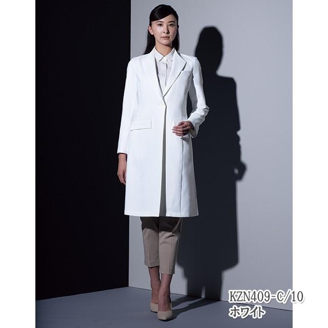 KAZEN KZN409 カゼン 白衣 診察衣 シングルボタン 女性用 長袖 タブレットポケット 制菌加工 透け防止 吸汗 制電 ストレッチ : 白衣ネット ヤフー店 - 通販 - Yahoo ...