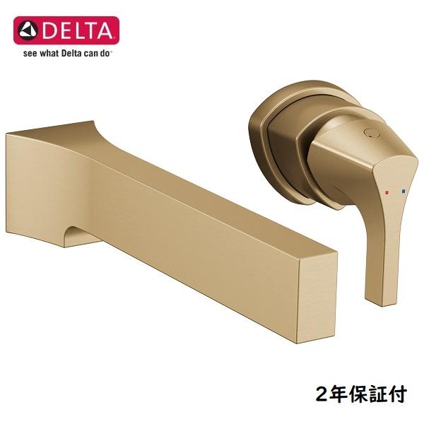 DELTA 洗面水栓 壁出し水栓 混合水栓 蛇口 交換 リフォーム おしゃれ DIY 輸入水栓 撥水 デルタ シャンパンブロンズ ズーラ ...