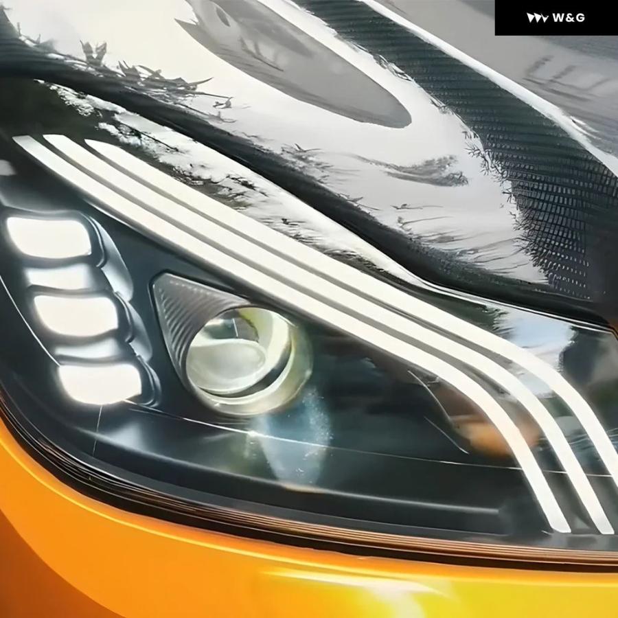 【並行輸入品】 ベンツ C200 C260 C300 2011-2013 W204 オート ヘッドライト アセンブリ アップグレード W222 マイバッハ スタイル LEDプロジェクターレンズ ...