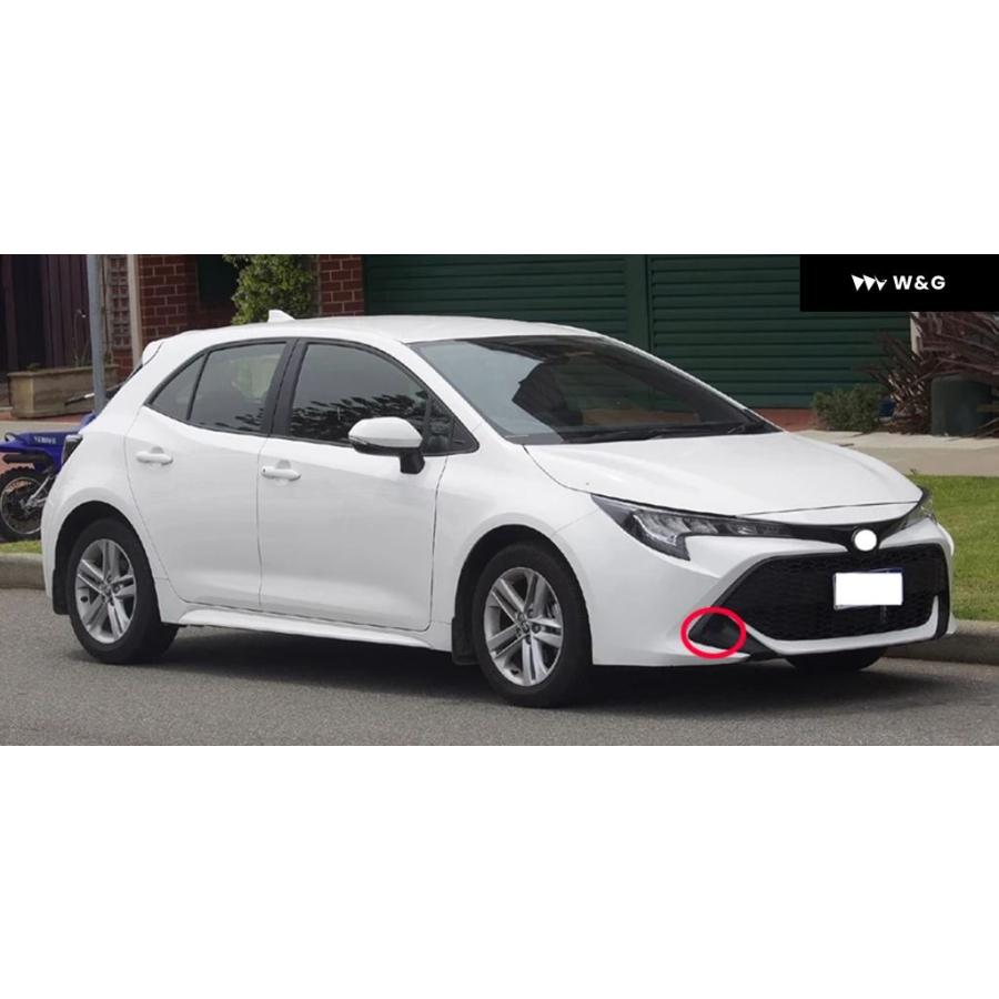 【並行輸入品】 2019 2020 トヨタ カローラ E210 スポーツ ハッチバック オーリス ABS クローム フロント フォグランプ ランプ カバー トリム モールディング ...