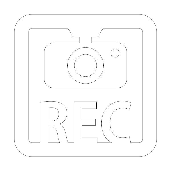 SCS SIGN CUTTING STICKER ドラレコ ステッカー (録画中/撮影中/REC) 車 煽り運転 (カッティングステッカ ...