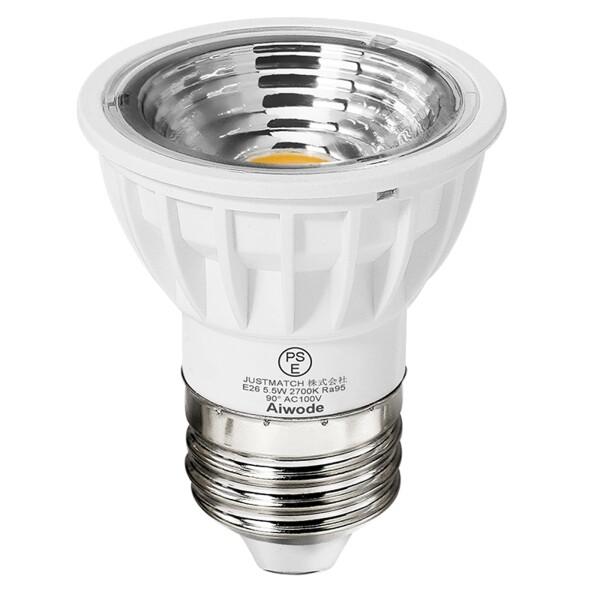 Aiwode E26 LEDスポットライト LED電球 E26口金 5.5W(60W形相当)電球色2700K CRI95 明るさ550lm 調光不可広角90 : 白山SHOP - 通販 ...