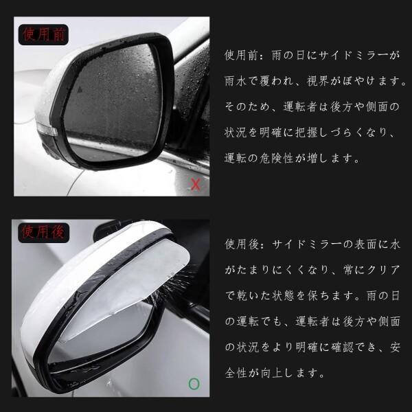 KEGILUH 日産 セレナ C28 6代目 2022~ に対応 サイドミラー ドアミラー バイザー 雨除け 雪除け 視界確 : 55073605287 : 白山SHOP - 通販 ...