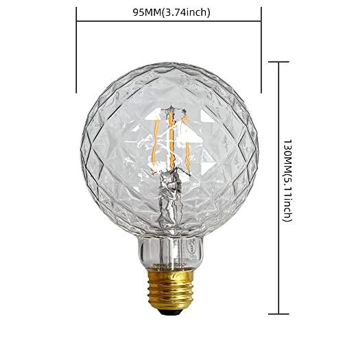 TIANFANエジソン電球G95 LEDフィラメント電球4W40W相当白熱電球エジソンネジ装飾電球2700ケルビン暖 : 白山SHOP - 通販 - Yahoo!ショッピング