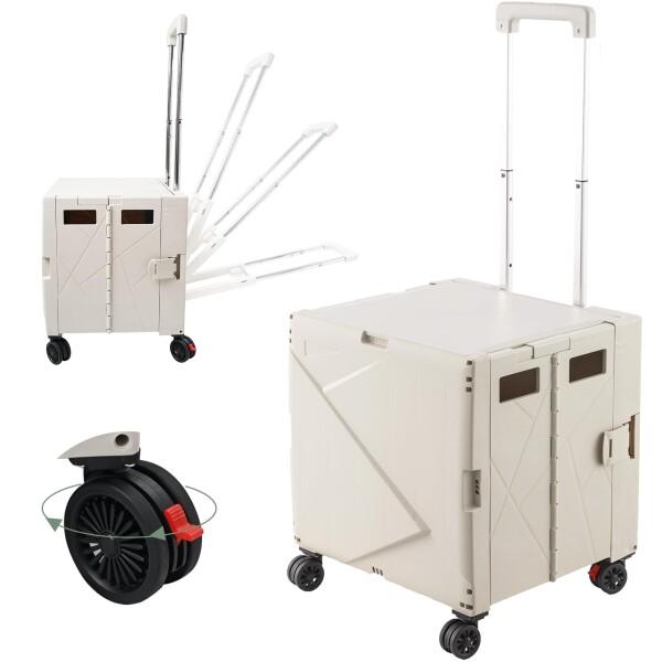 SISKEYCOOC キャリーカート 折り畳み ショッピングカート 4輪 55L 買い物カート コンテナキャ : 55075471111 : 白山SHOP - 通販 - Yahoo!ショッピング