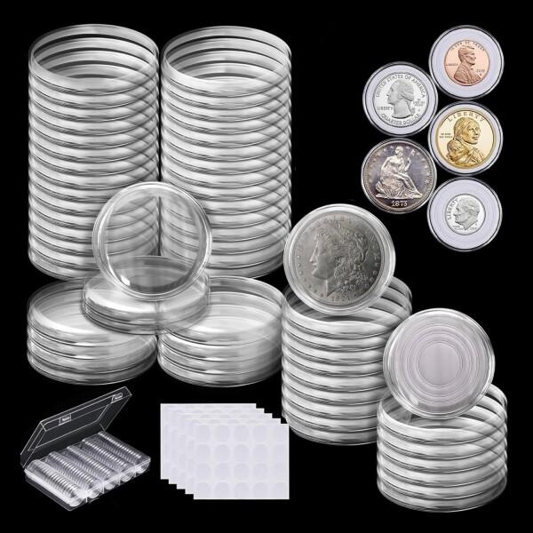 CHYGコインケース 透明 プラスチック 記念硬貨ケース金貨保存ケース コインカプセルケー : 白山SHOP - 通販 - Yahoo!ショッピング