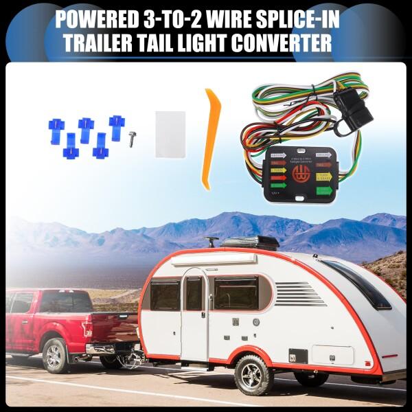 INFINAUTO パワード3-to-2ワイヤースプライスイントレーラーテールライトコンバーター 車両4ピン配 : 白山SHOP - 通販 - Yahoo!ショッピング