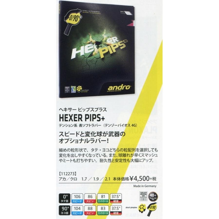 HEXER 卓球 表ソフトラバー ヘキサーピップスプラス HEXER PIPS＋ : ハクザン卓球ヤフーショップ - 通販 - Yahoo!ショッピング