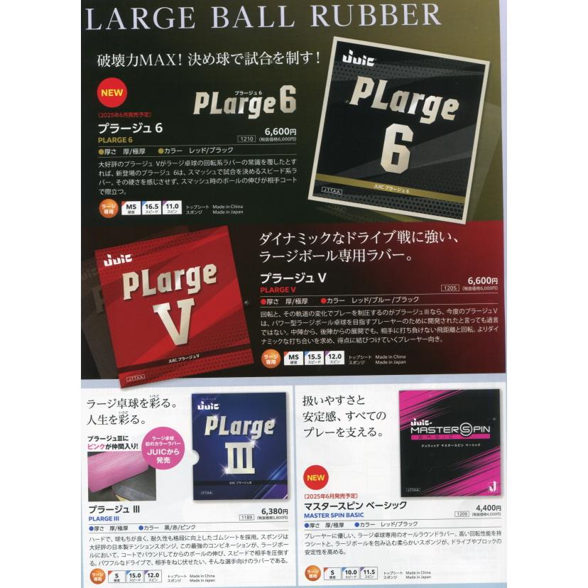 JUIC 卓球 表ラージ用ソフトラバー マスタースピンベーシック : ハクザン卓球ヤフーショップ - 通販 - Yahoo!ショッピング
