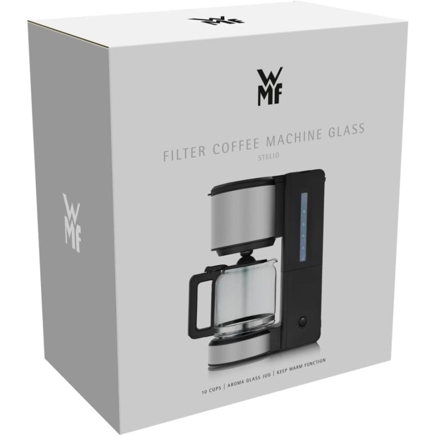 WMF Stelio Aroma Filter Coffee Machine with Glass Jug, Coffee, 10 Cups ...