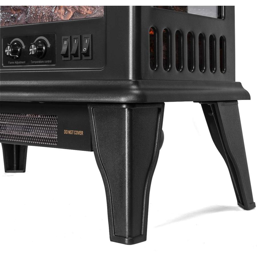 Barton 1500W Electric Fireplace Stove Heater Infrared Quartz 3D-Flame ...