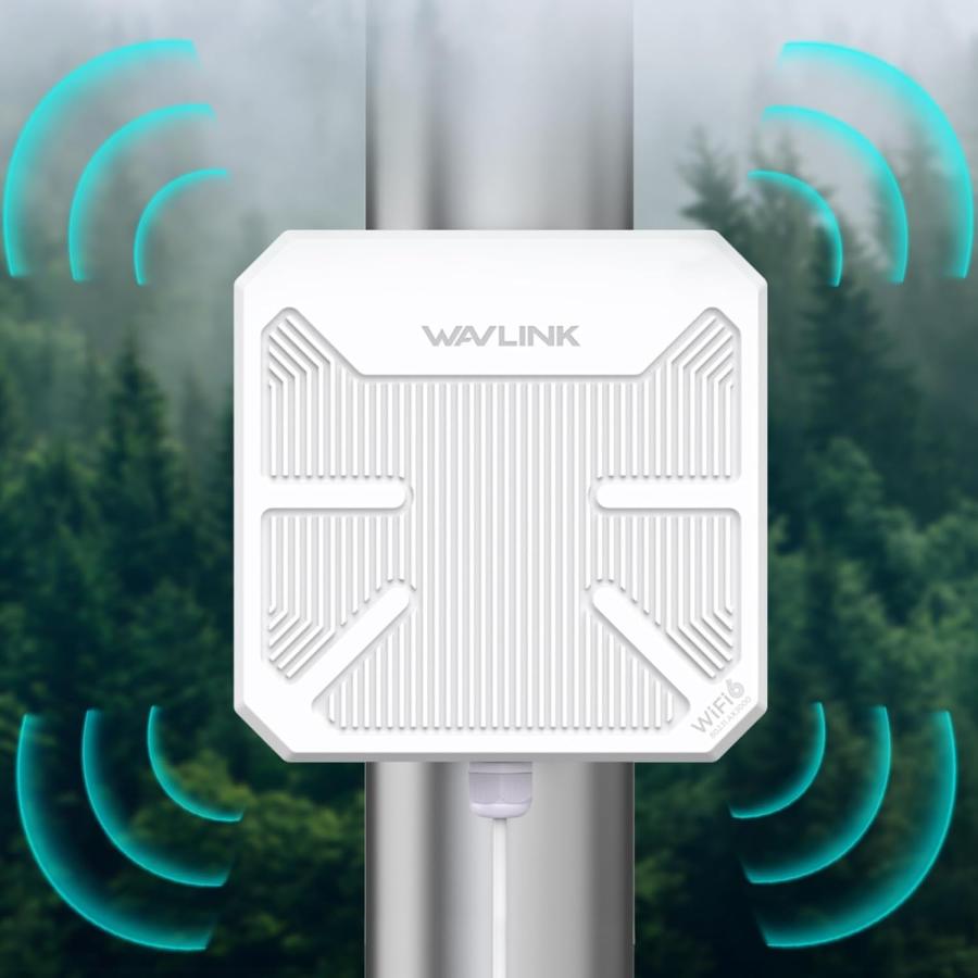 WAVLINK AX3000 Outdoor WiFi 6 Extender, Long Range WiFi Repeater/Access Point with PoE/Dual Band ...