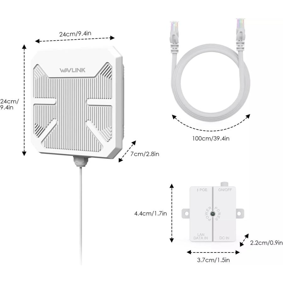 WAVLINK AX3000 Outdoor WiFi 6 Extender, Long Range WiFi Repeater/Access ...