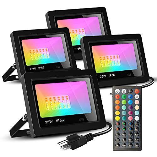 ブランド RGB?LED?Flood?Light,?25W Color?Changing?Lighting 44 Keys ...