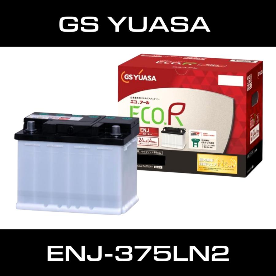GSユアサ 【 YUASA 】ENJ-375LN2 ハイブリッド・充電制御車対応 バッテリー ECO.R ヴィッツ アクア シエンタ ライズ ...
