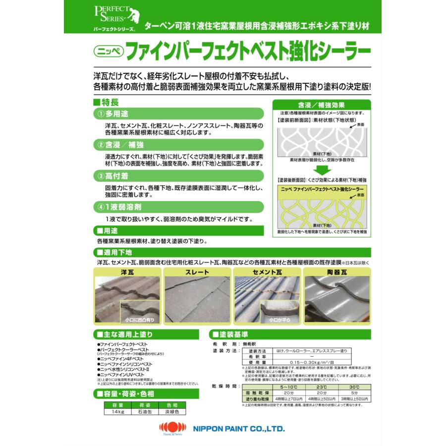 ファインパーフェクトベスト強化シーラー 14kg 日本ペイント : Halu-Color - 通販 - Yahoo!ショッピング