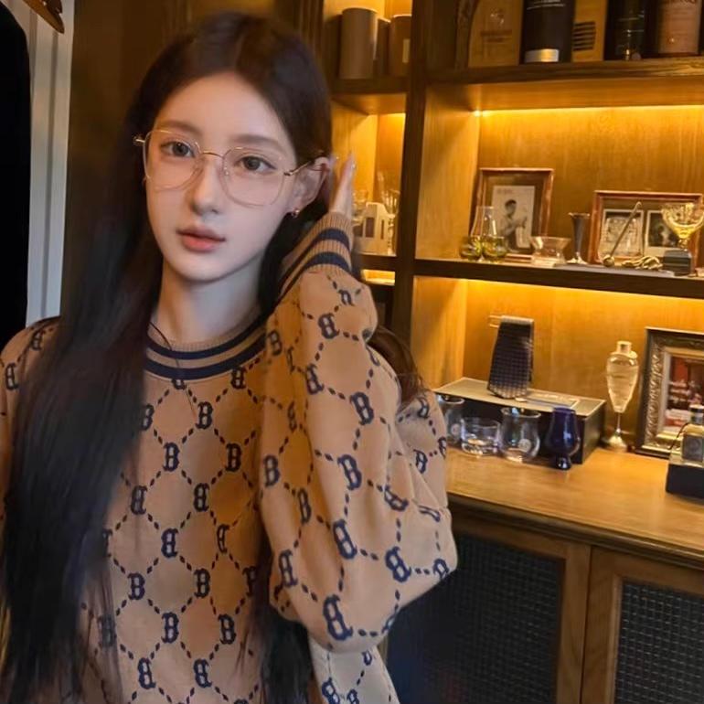 TS-0045 B柄 トップス 長袖 ラウンドネック ライン レディース カジュアル シンプル 可愛い ナチュラル お洒落 :TS-0045:hamar - 通販 - Yahoo!ショッピング