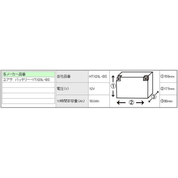 ゴールドウイング（GL1800）BC-SC47 HTX20L-BS 液入り充電済 HighPowerバッテリー メンテナンスフリー ...