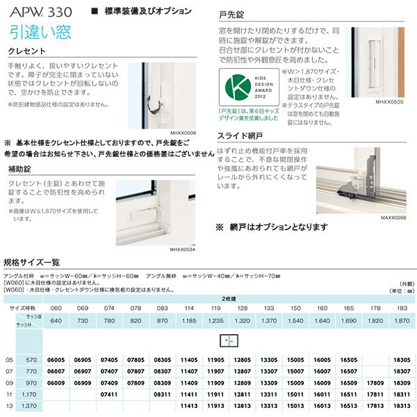 YKK AP ALL樹脂サッシ APW 引違い窓 W640×H770 （06007）LOW-E複層 : ライフサポートハマヤ - 通販 - Yahoo!ショッピング