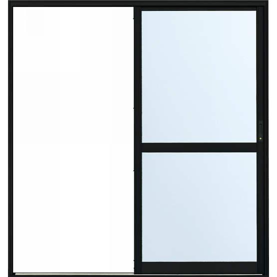 YKK AP アルミサッシ 勝手口 片引戸 2HH WB1682×HB1788 （16818） 外付 : ライフサポートハマヤ - 通販 ...