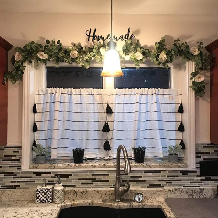 1.85m 造花 ガーランド フェイクグリーン バラ ユーカリ 薔薇 ローズ 人工観葉植物 : HAMMARS - 通販 - Yahoo!ショッピング