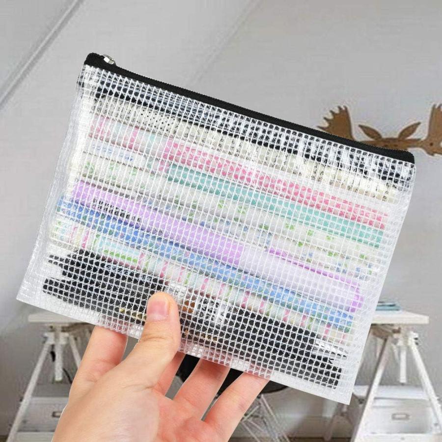 ジッパー式ファイル袋 10枚セット A6サイズ 透明 メッシュポーチ PVC 防水 収納ケース 書類 領収書 小物整理 : HAMMARS - 通販 - Yahoo!ショッピング