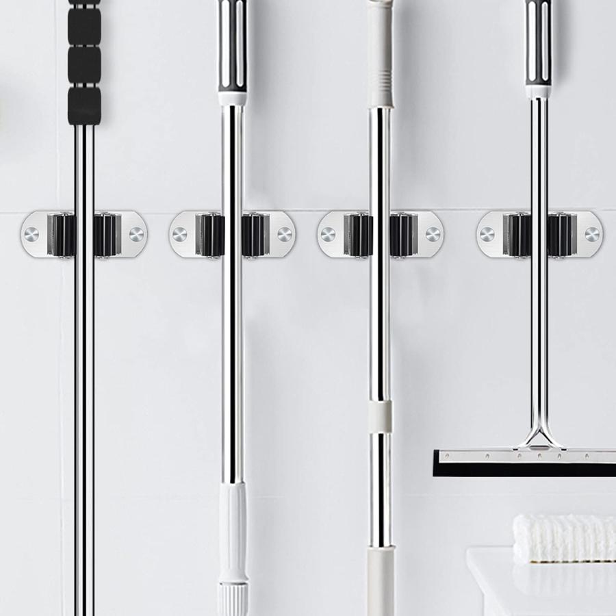 モップ ほうきホルダー 4個セット 壁掛け ステンレススチール 収納 整理 : HAMMARS - 通販 - Yahoo!ショッピング
