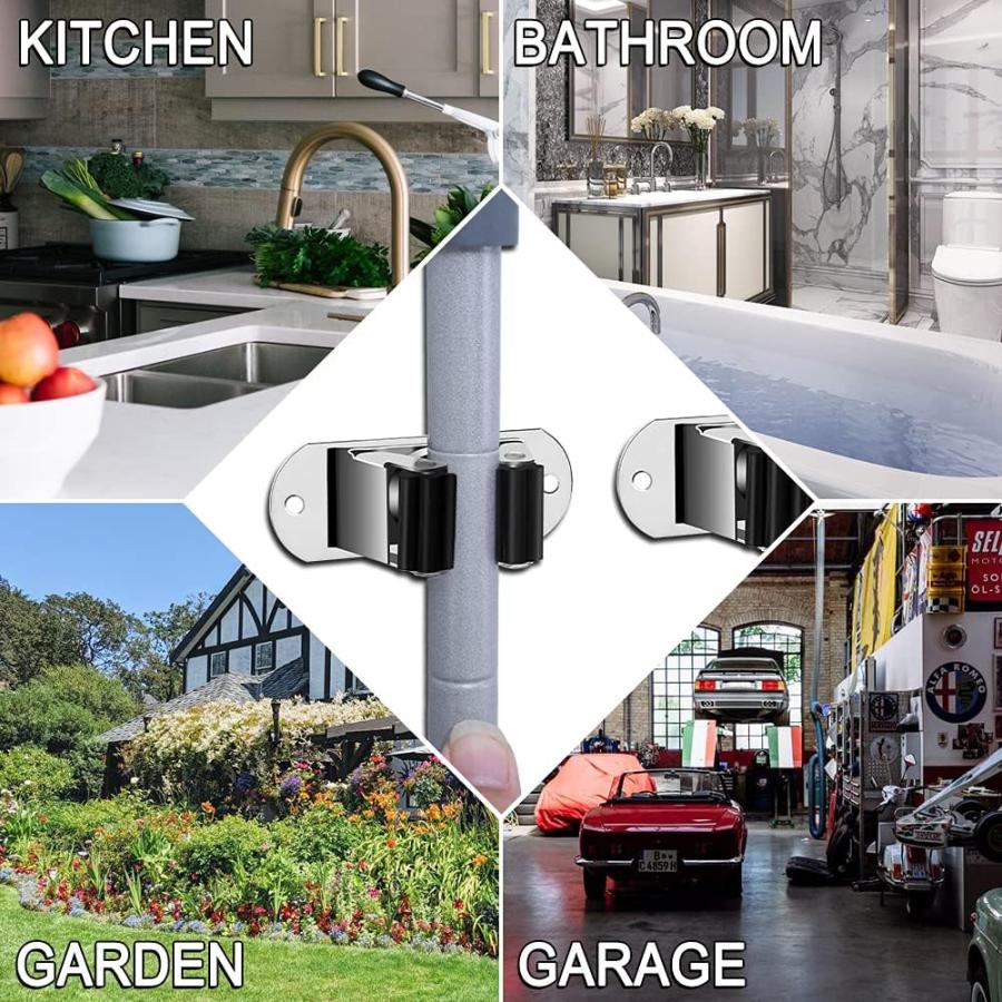 モップ ほうきホルダー 4個セット 壁掛け ステンレススチール 収納 整理 : HAMMARS - 通販 - Yahoo!ショッピング