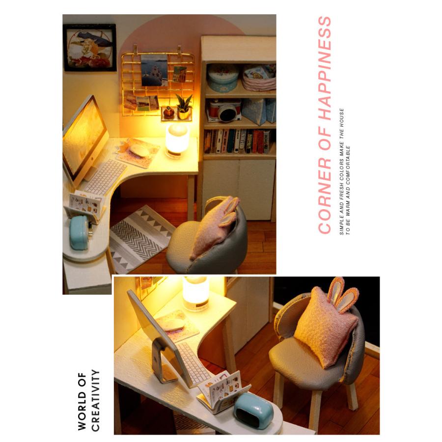 ドールハウス 製作キット 手作りキット クラフトセット ミニチュア 書斎 パソコンデスク 小部屋 かわいい : HAMMARS - 通販 - Yahoo!ショッピング