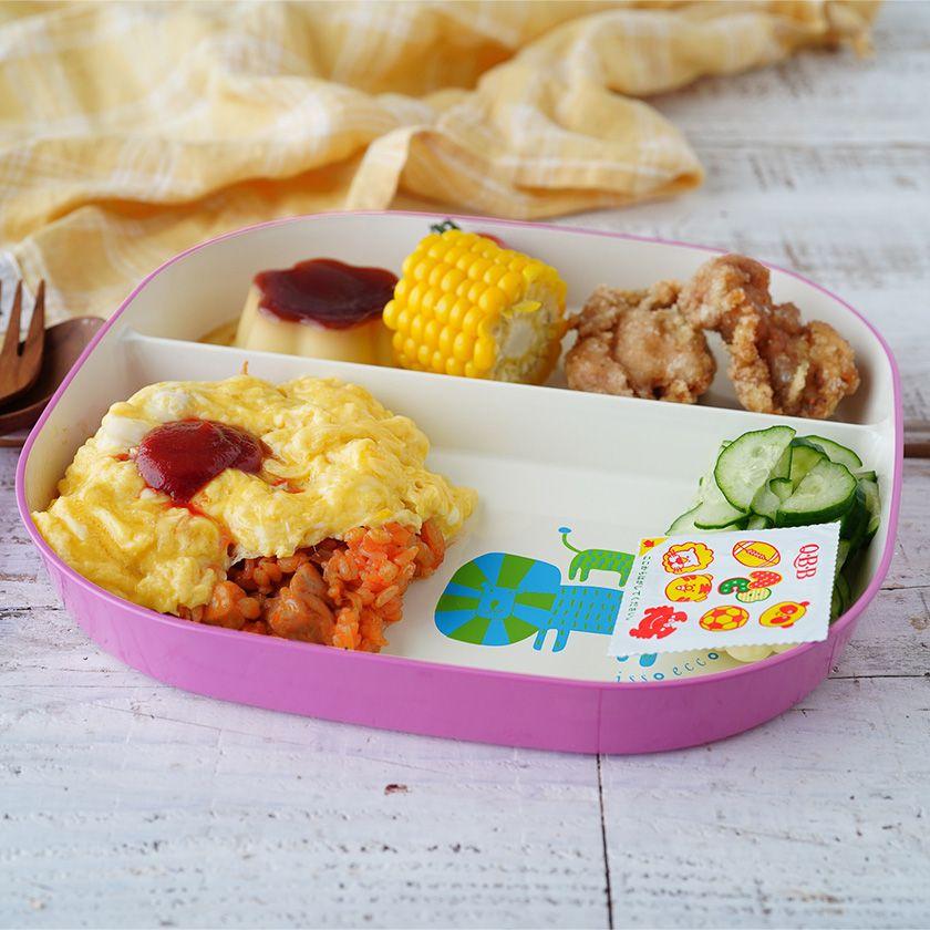 正和（キッチン） isso ecco(イッソ エッコ) アニマル 正角ツインプレート 24cm ピンク (お取り寄せ品）ABS樹脂 // 日本製 アウトドア食器 : Primitive陶舎花花 ...