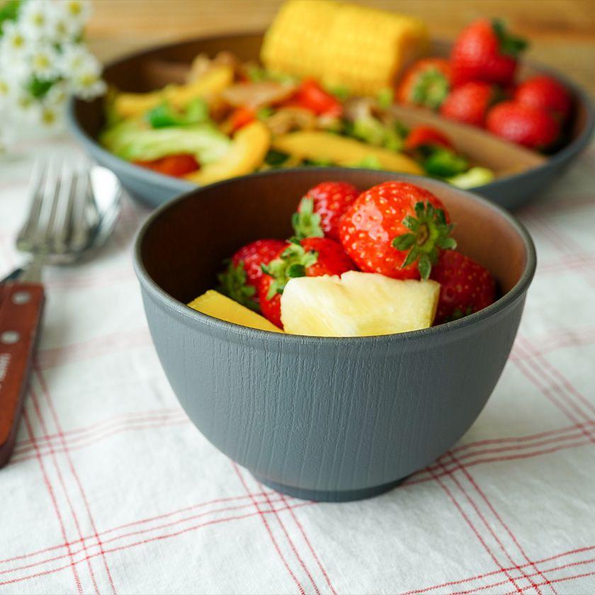 正和（キッチン） isso ecco(イッソ エッコ) 木目調 ボウル S 11.3cm グレー (お取り寄せ品）ABS樹脂 // 日本製 アウトドア食器 樹脂食器 おしゃれ ...