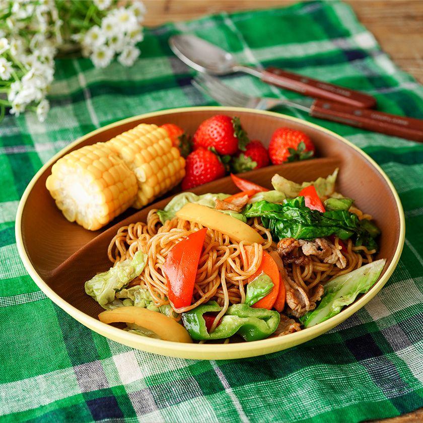 正和（キッチン） isso ecco(イッソ エッコ) 木目調 丸ツインプレート 24cm イエロー (お取り寄せ品）ABS樹脂 // 日本製 アウトドア食器 樹脂食器 おしゃれ ...