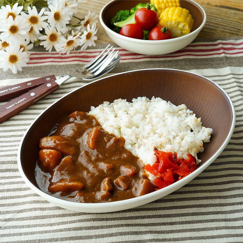 正和（キッチン） isso ecco(イッソ エッコ) 木目調 オーバルプレート 25.5cm ホワイト (お取り寄せ品）ABS樹脂 // 日本製 アウトドア食器 樹脂食器 おしゃれ ...