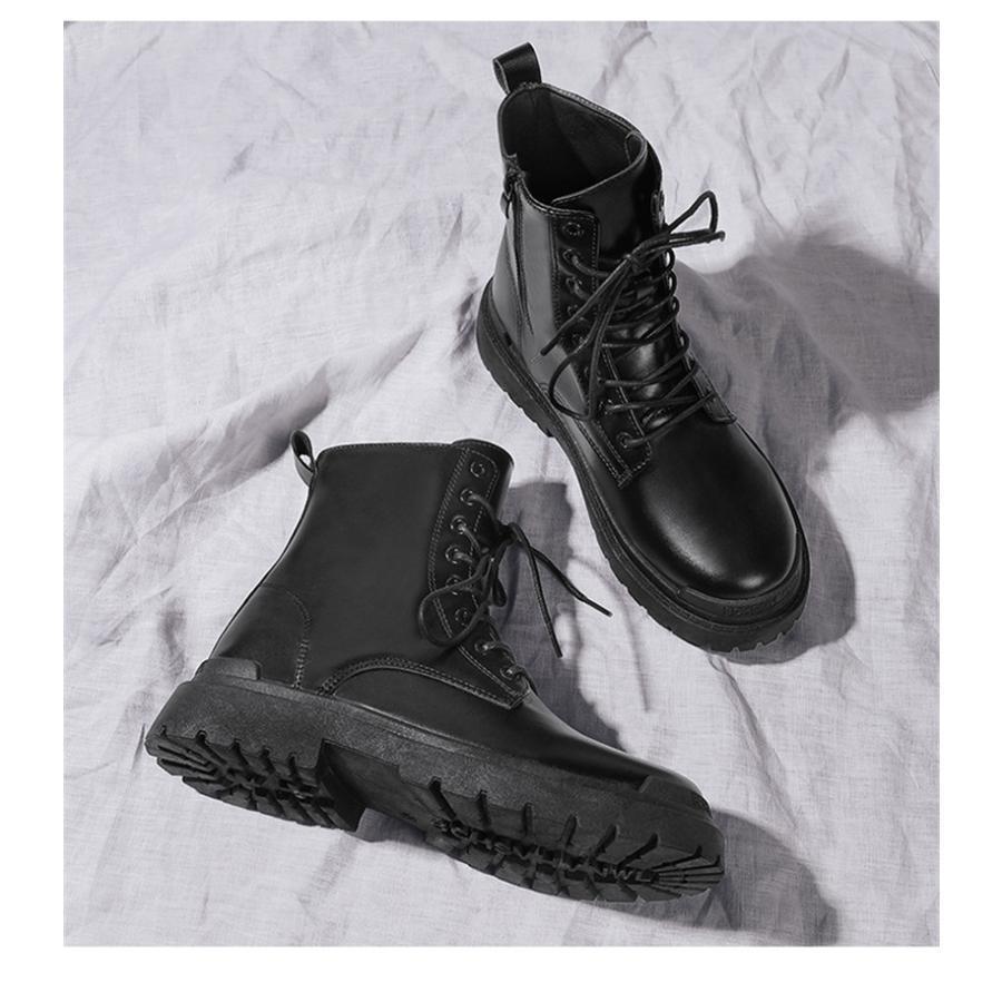 ブーツ メンズ ワークブーツ スノーブーツ ハイカット 厚底 カーゴ