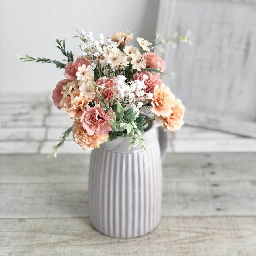 造花 MAGIQ東京堂 ハミングカーネブーケ ピーチピンク #6 PE PK FM008321-006 花材「か行」 カーネーション : はなどんやアソシエ - 通販 - Yahoo!ショッピング