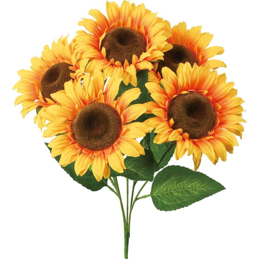 造花 YDM ジャンボヒマワリブッシュ イエローオレンジ FS-8371YOR 花材「は行」 ひまわり : はなどんやアソシエ - 通販 - Yahoo!ショッピング