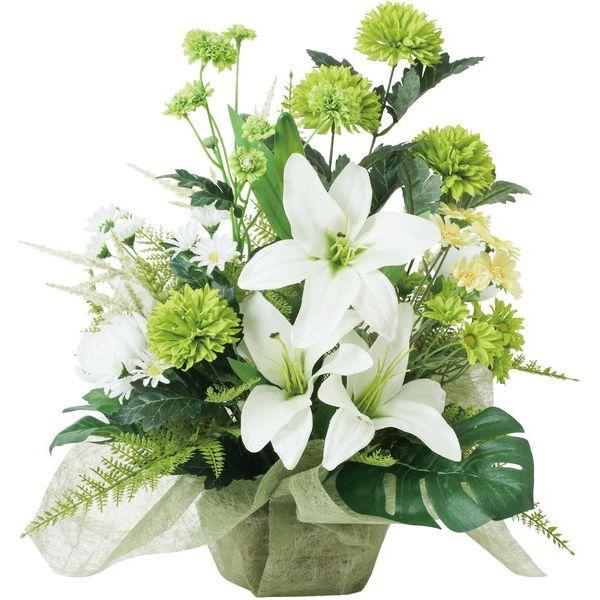 造花 YDM 仏花アレンジリリー FPT-130 造花ギフト 仏花 : はなどんやアソシエ - 通販 - Yahoo!ショッピング