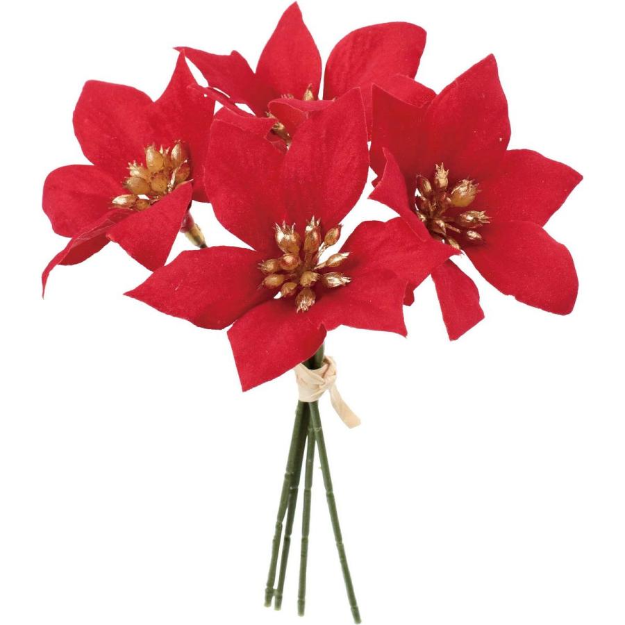 特価 造花 YDM ベルベットポインセチアピック4P レッド FS-6341-R 花材「は行」 ポインセチア : はなどんやアソシエ - 通販 - Yahoo!ショッピング