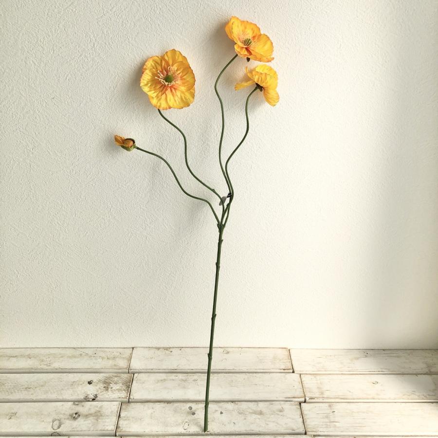 造花 アスカ ポピー×3 つぼみ×1 #040Y ゴールドイエロー A-34384-40Y 花材「は行」 ポピー : はなどんやアソシエ - 通販 - Yahoo!ショッピング