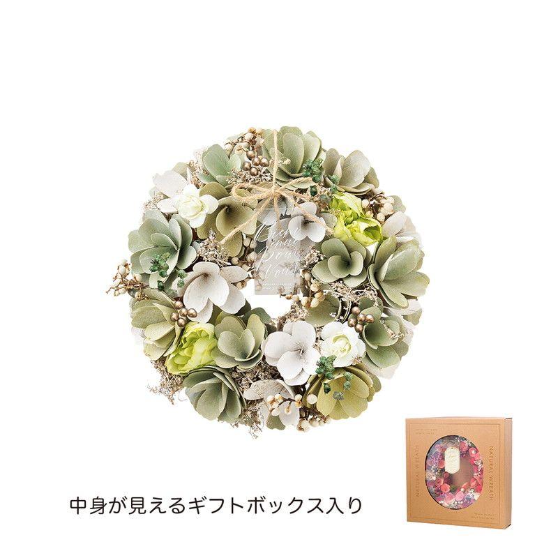GREENHOUSE ナチュラルリース M グリーンシャワー 5374-B フラワーリース 花リース完成品 ドライフラワーリース : はなどんやアソシエ - 通販 - Yahoo!ショッピング