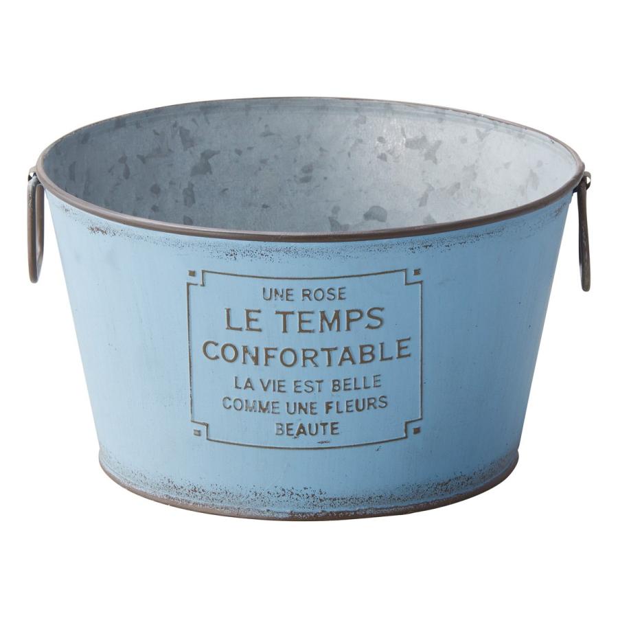 友膳 コモドラウンドMBL MH1005 ポット 鉢 アイアン ブリキポット :077-18212:はなどんやアソシエ - 通販 - Yahoo!ショッピング