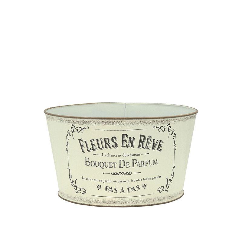 CARNAC アンティークフルールローポットS-WH ホワイト HSFL01WH 園芸用品 植木鉢 フラワーポット アイアン ブリキ鉢 : はなどんやアソシエ - 通販 - Yahoo!ショッピング