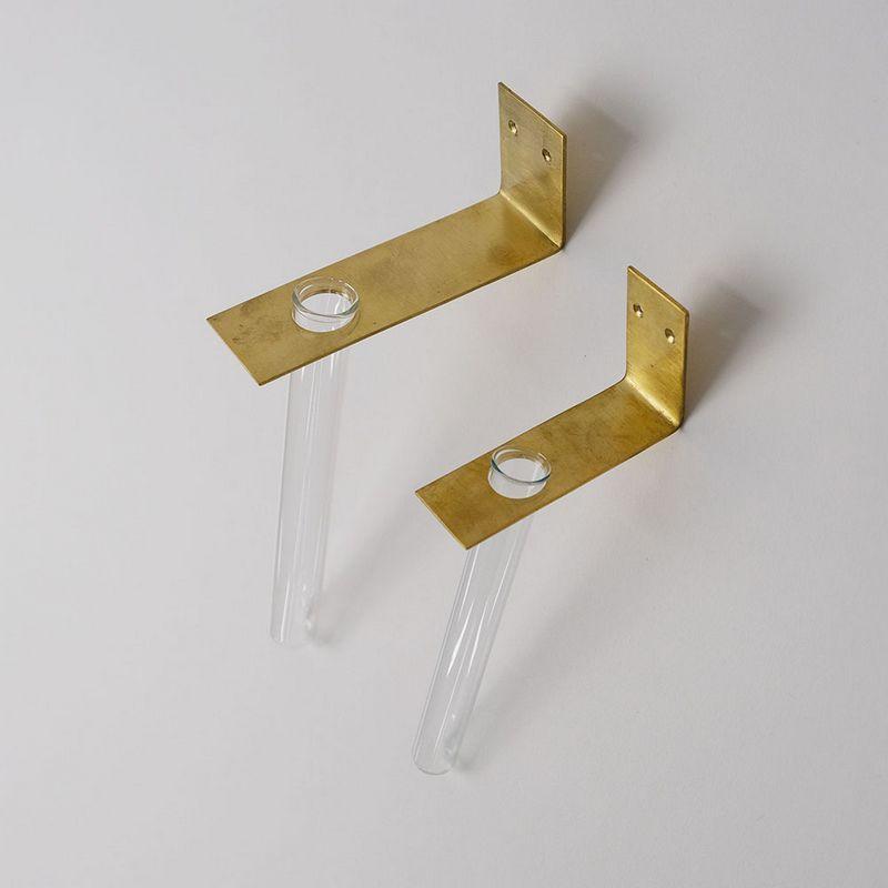 日限定07 志成販売 BRASS ウォールフラワーベース L 303928 花器 花瓶 壁掛け : はなどんやアソシエ - 通販 ...